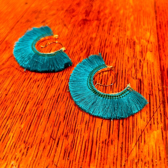 unbranded | Jewelry | Funky Turquoise Fringe Earrings In Great Shape ...